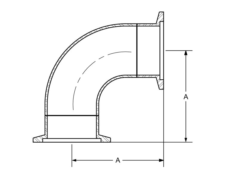 100314401 90 Degree Elbow Fitting