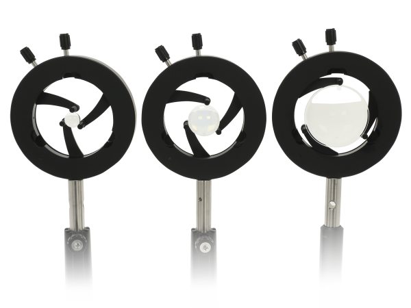 Spring-Loaded Self-Centering Variable Size Lens Mounts