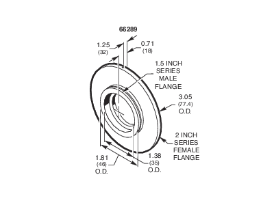 66289 Flange Step Down Adapter